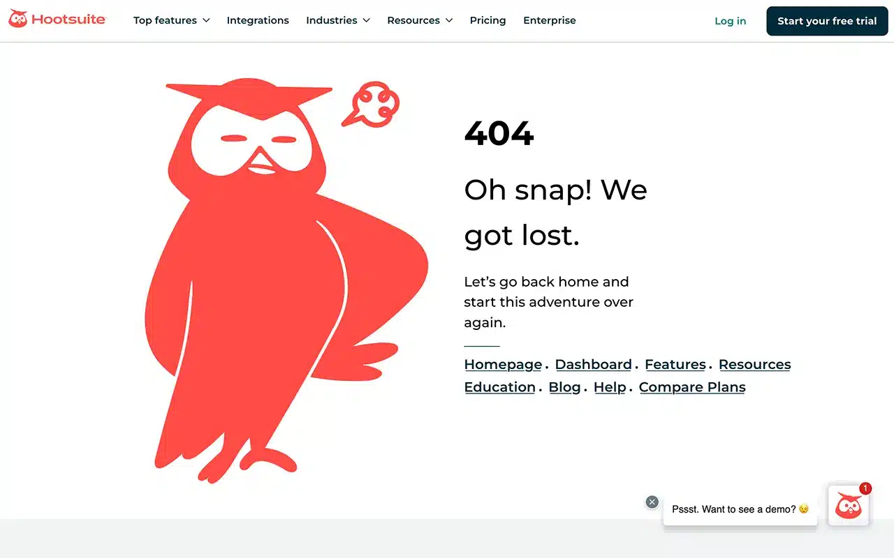 The Best 404 Pages: 30 Most Creative Examples - Tattvam Media